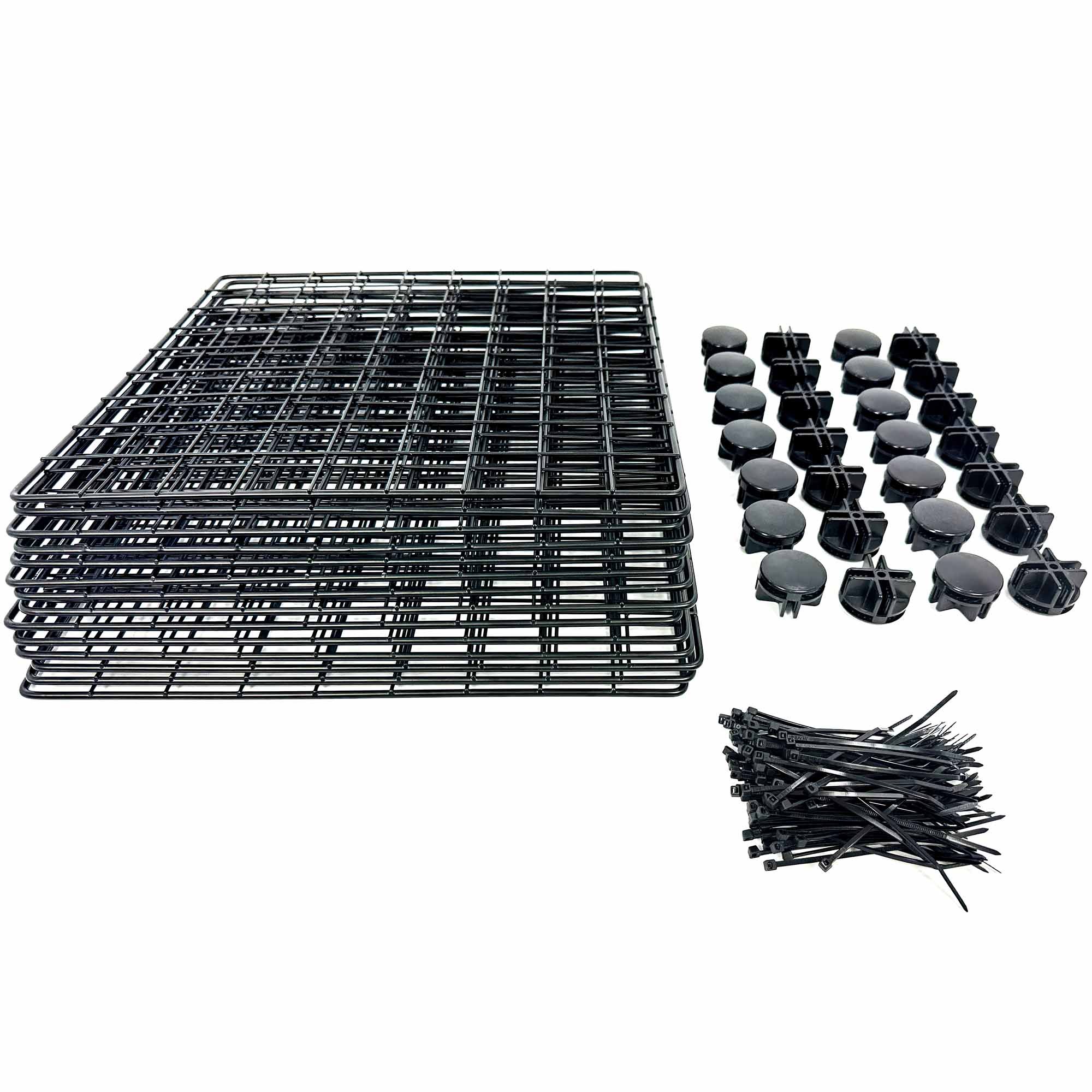 Cagetopia Grids, Connectors, Zip Ties and Instructions for a XL C&C Cage