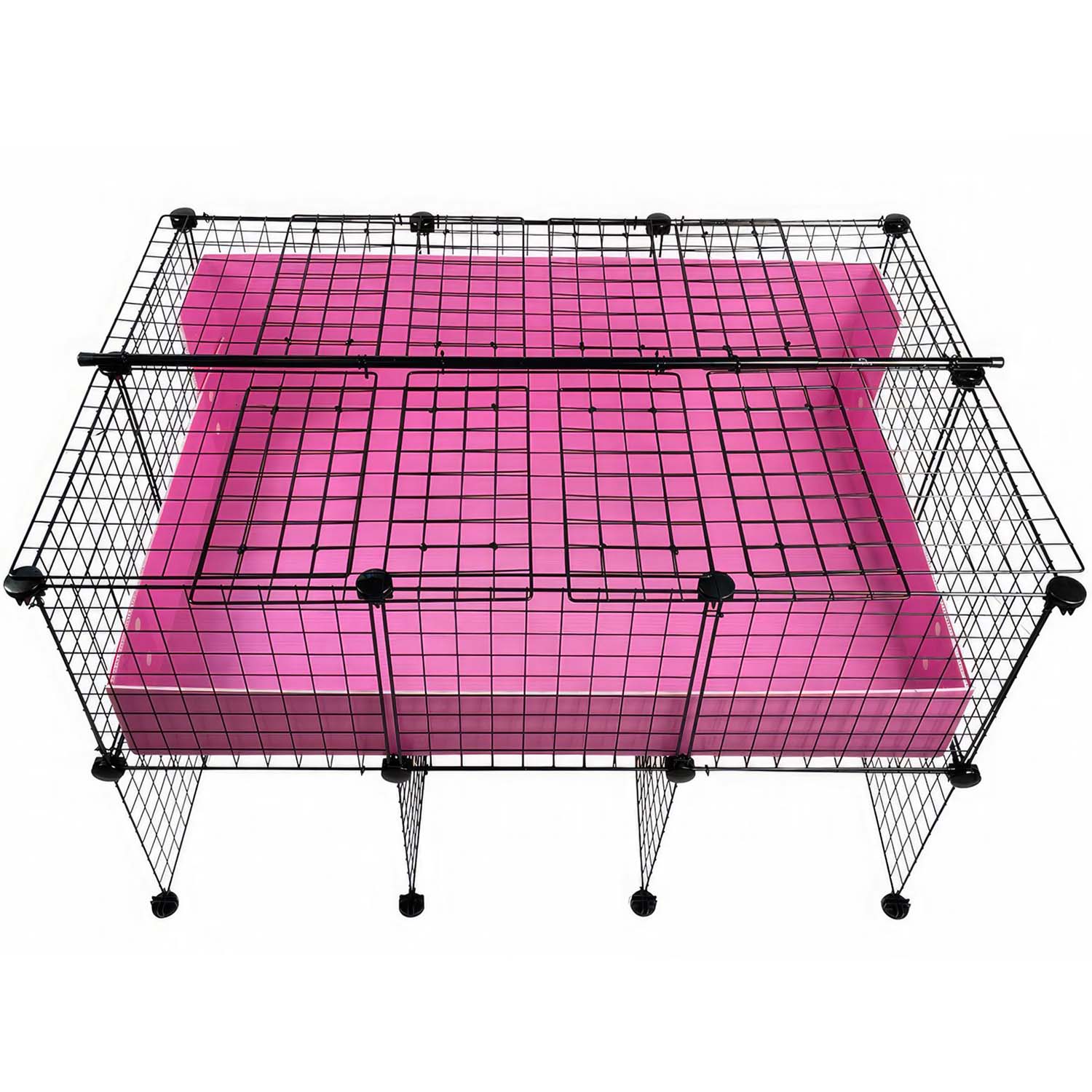 Small Covered 2x3 Grid C&C Guinea Pig Cage - Cagetopia